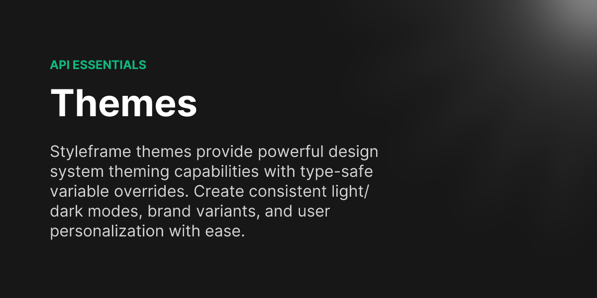 Themes - styleframe